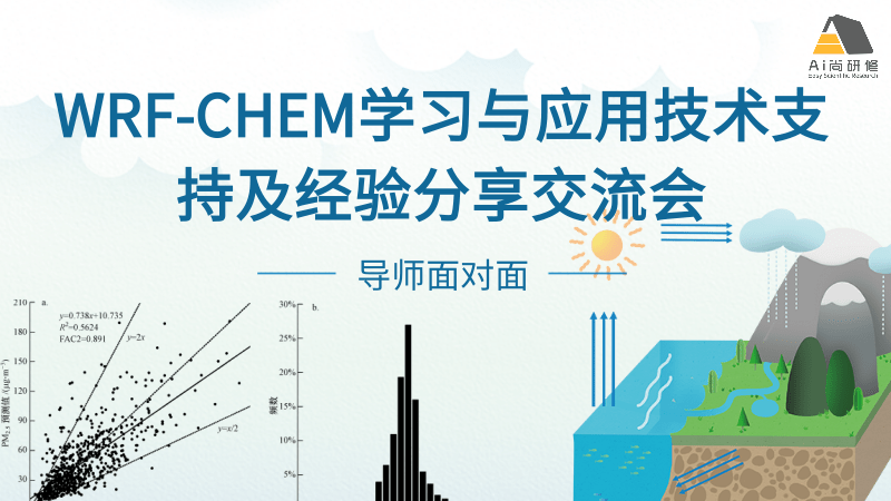 【免费教程】：WRF-CHEM学习与应用技术支持及经验分享交流会WRFCHEM-Ai尚研修科研服务平台